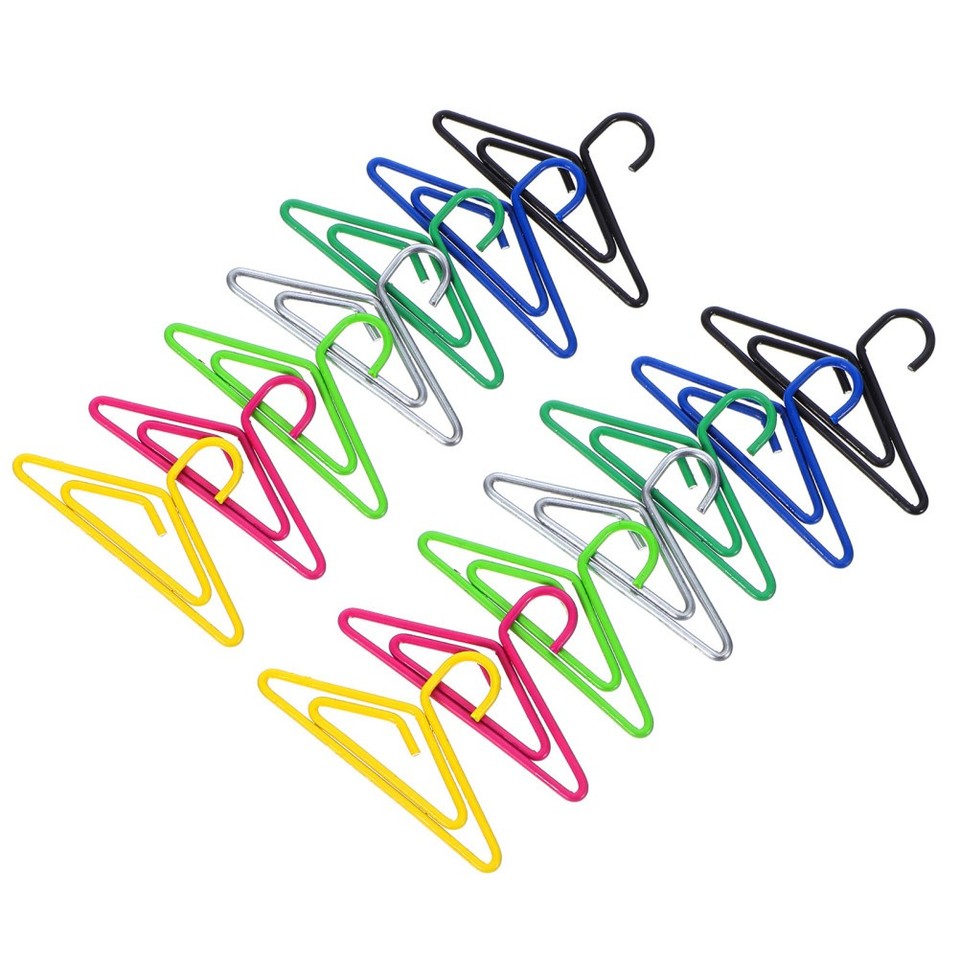 100pcs Cute Paper Clips Metal Bookmark Folder Memo Clamps Planner Clips ...