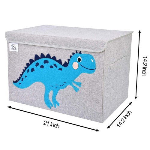 CLCROBD Foldable Large Kids Toy Chest with Flip-Top Lid, Collapsible ...