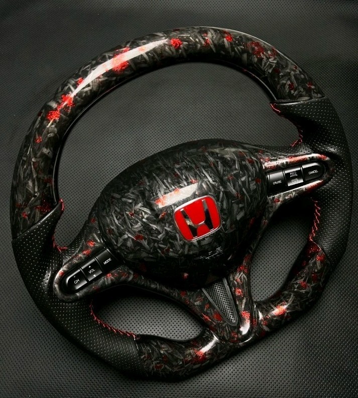 Honda Civic FD2/FN2 2006-12 Red Fordge CARBON FiBER SPORTS steering ...