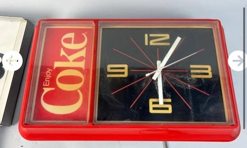 1984 Coca-Cola Electric Wall Clock Enjoy Coke Logo Atomic Retro Free ...