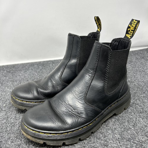 Dr. Doc Martens Air Wair Embury Black Chelsea Slip On Boot Mens Size 6 ...
