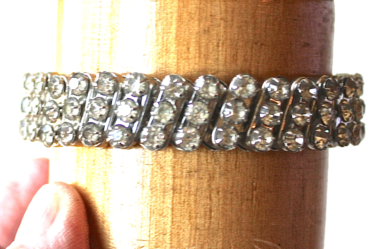 1940's Rhinestone Expansion Bracelet Made in British … - Gem