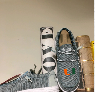 Miami Hurricanes Hey Dudes Casual Shoes Men's White/Green New | eBay