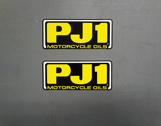 2x PJ1 motorcycle oils decals sticker graphic Ducati Motocross Suzuki ...