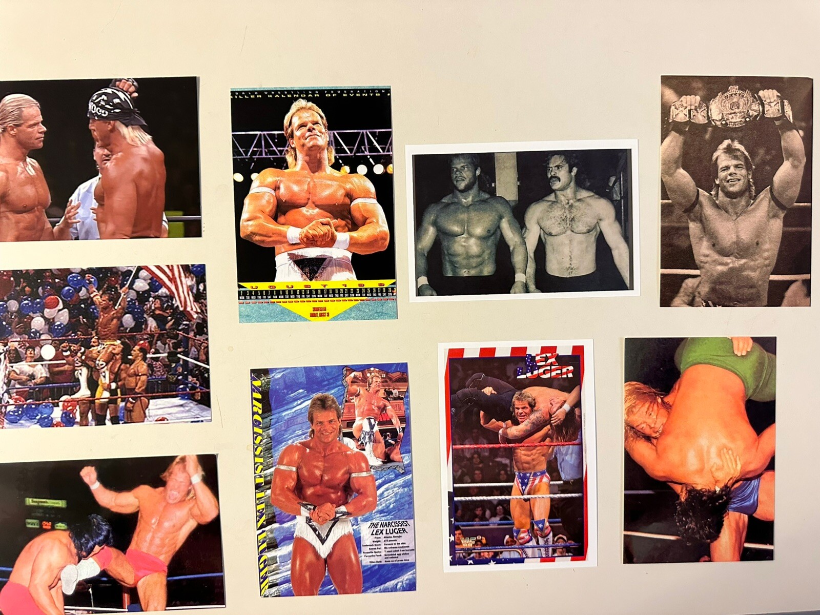 Lex Luger WCW/NWA Photo Lot 4x6 4x4 Total Package Lex Express Free Ship ...