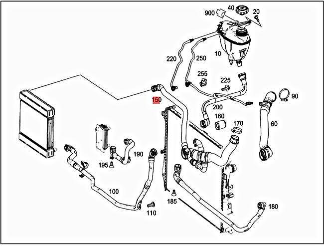 Genuine MERCEDES X222 A217 C217 S-CLASS W222 Coolant hose 2225015101 | eBay