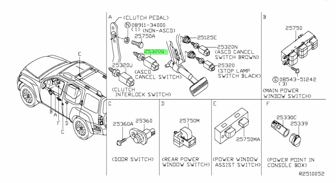 NISSAN GENUINE OEM G37 G35 350Z 370Z CRUISE CONTROL SWITCH OUT | eBay