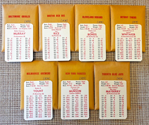 1980 APBA Baseball Cards 1979 Season Complete w/ XB & Roster, EX - NR ...