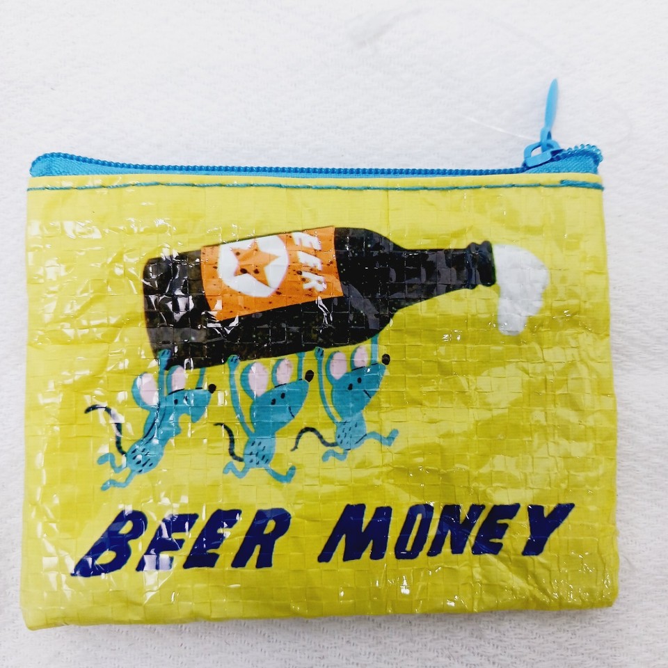 Blue Q Coin Purse Credit Gift Card Beer Money Bottle Mice Mouse Foam ...