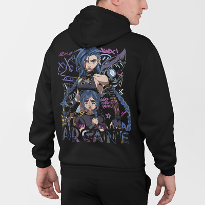 Hot GAME Anime Arcane Hoodie Double-Sided Fan Gift Hoodie All Size | eBay