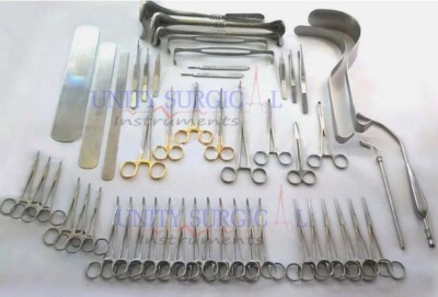 Basic Laparotomy Instruments 104 Pcs Surgery Set Medical Abdominal Gold | eBay