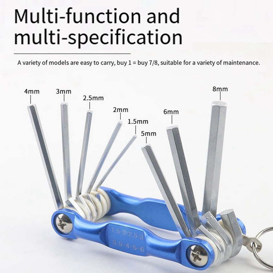 Folding Hex Key Box End Wrench Set Flat Head Spanner Key Set Repair ...