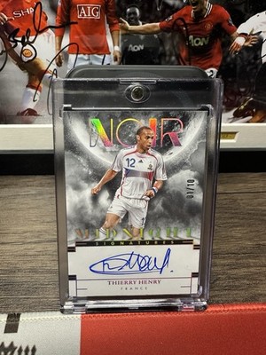 2024-2025 Panini Noir Thierry Henry /10 Midnight Signatures Auto (The ...