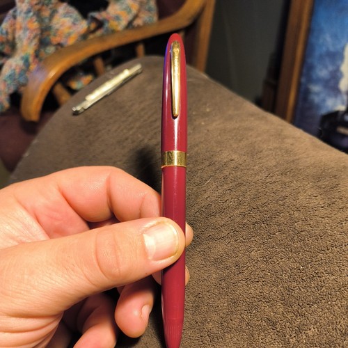 Vintage W A Sheaffer Fountain Pen 14k Heart Hole Nib Fine Maroon | eBay