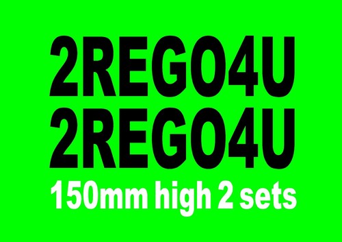 Boat rego numbers 150mm high 2 sets 10 fonts to choose from and many ...