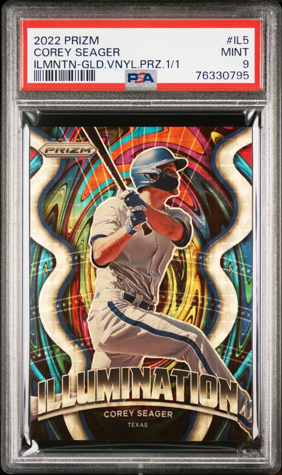 2022 PANINI PRIZM ILLUMINATION IL5 COREY SEAGER GOLD VINYL PRIZM 1/1 ...