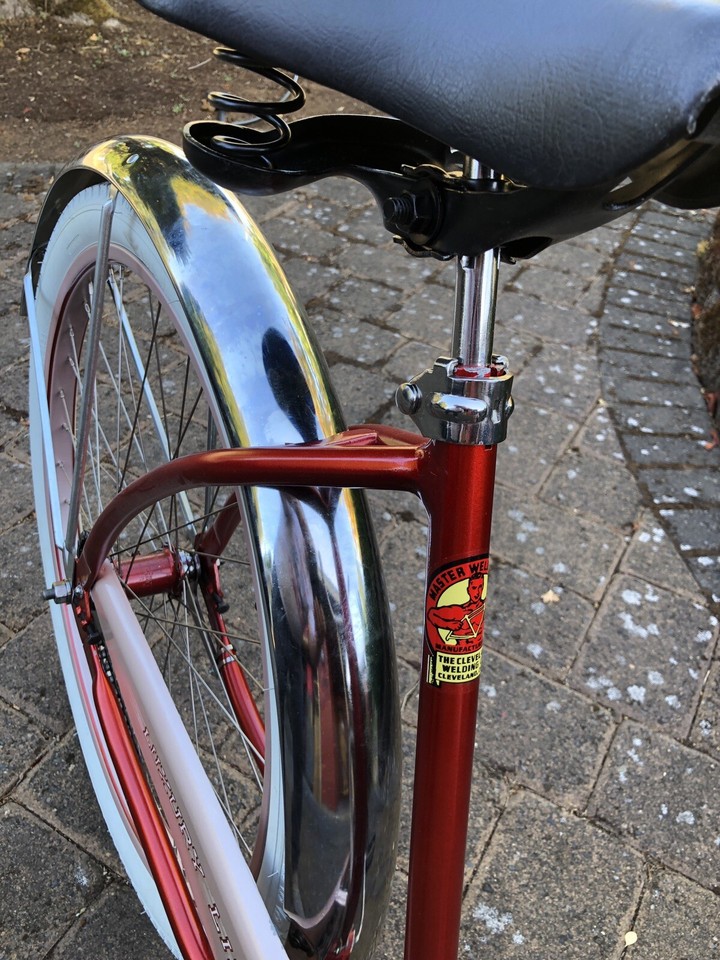Roadmaster CWC Girls Bicycle Vintage 1949 Rebuild Candy Red & Pink Horn ...