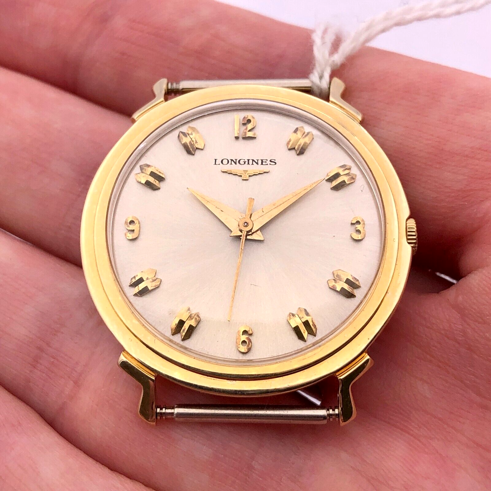 Longines 179 cal 23 ZS Vintage 1950's Solid 14k Yellow Gold Mens 34mm ...