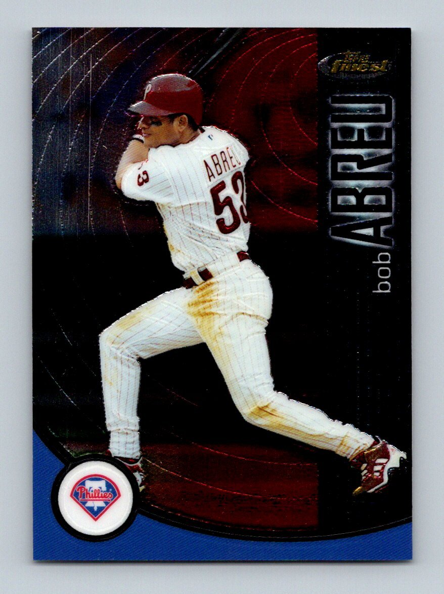 2001 Topps Finest Baseball Card #93 Bobby Abreu Philadelphia Phillies ...