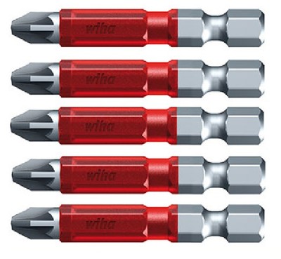 Wiha Maxxtor PZ2 (POZI 2) - Pack of 5 - 49mm Long Impact Driver Screw ...