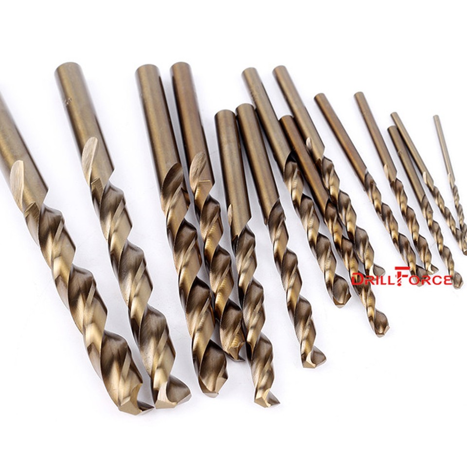 21Pc Cobalt Drill Bit Set HSSCO M35 Twist Metal Multi Drill Bits 135 ...