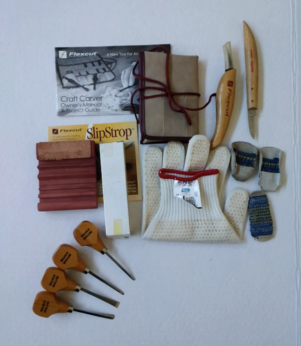 Lot- Wood Carving Knives-Great Starter set-Flex Cut Dastra Walnut ...