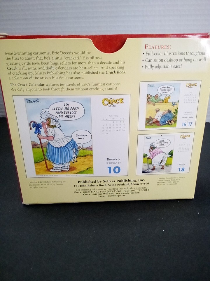 The Crack Calendar, 2011, New In Box, Eric Decetis | eBay