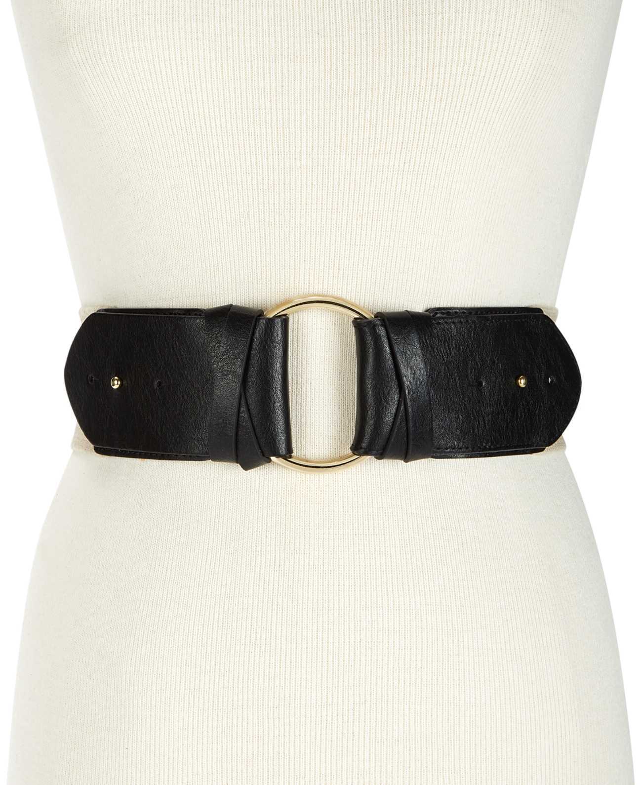 Inc International Concepts O-ring Stretch Belt (Black/Gold, L/XL) | eBay