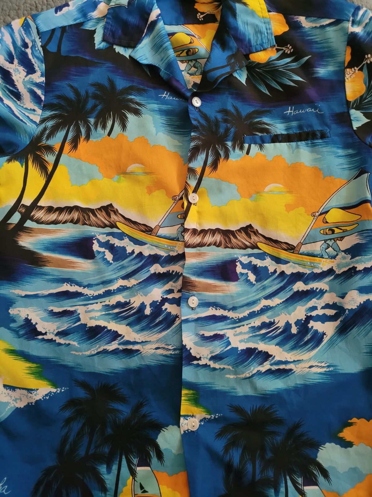 Vintage Kalena Fashions Of Hawaii Hawaiian Shirt Made In Hawaii Size M ...