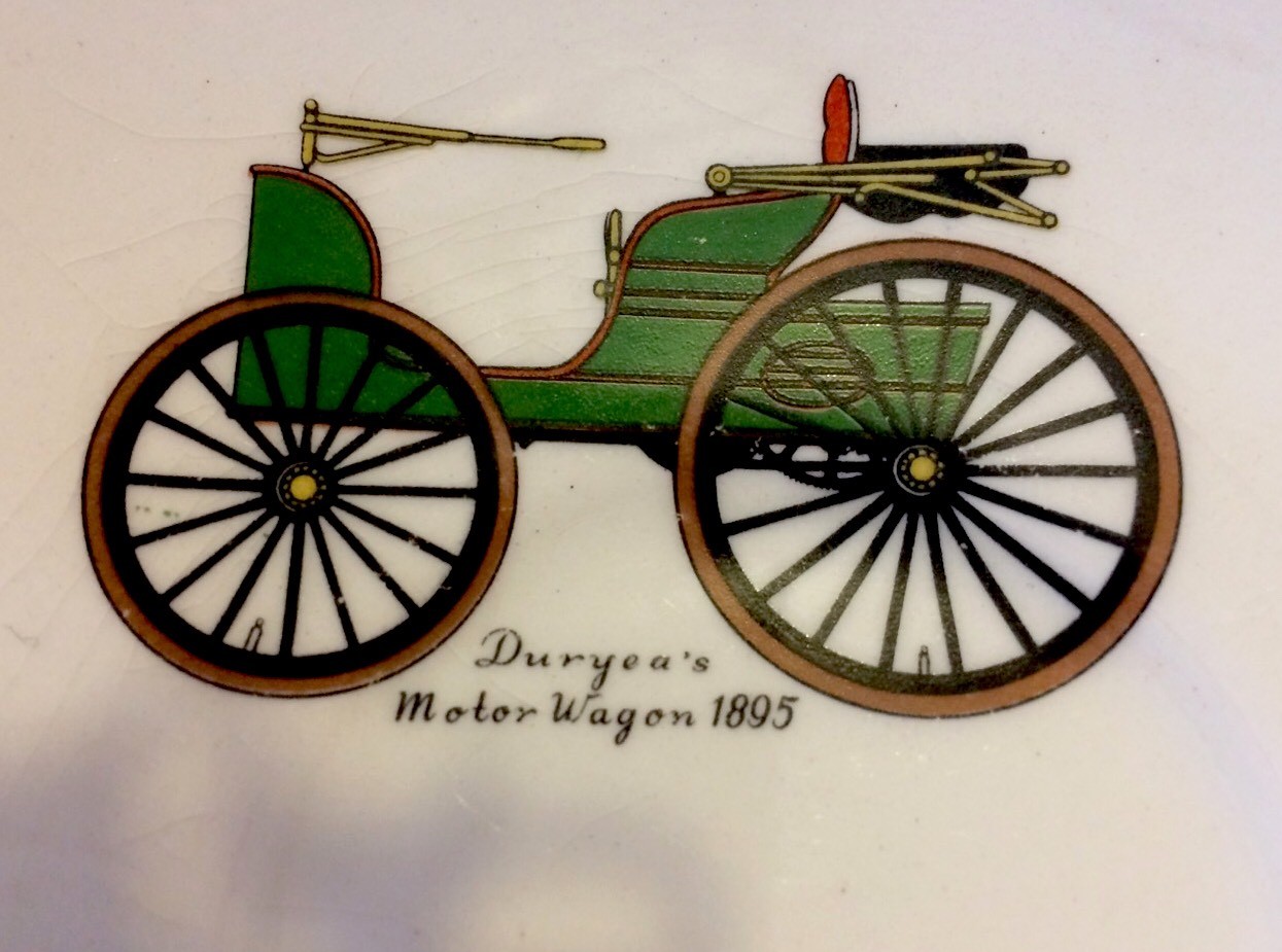 Vintage Duryea's Motor Wagon 1895 Designed Porcelain Saucer 14cm Made ...