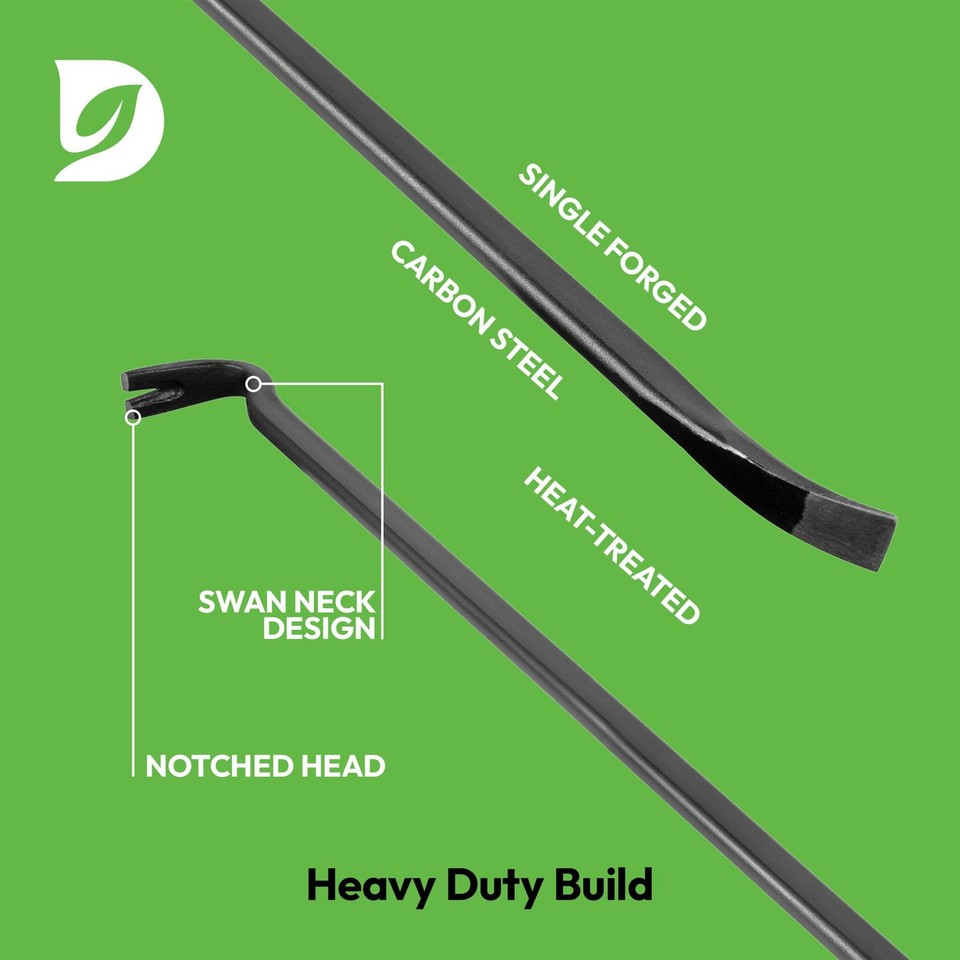 36" Wrecking Bar Crow Nail Lever Steel Swan Neck Builders DIY Tool ...