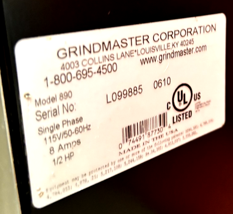 Grindmaster 890 Commercial 3 lb Coffee Bean Grinder SANITIZED! READY TO ...