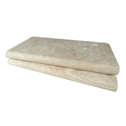 MSI Pool Coping 2" x 12" x 24" Travertine Tuscany Beige (15-Pcs/30-Sq ...