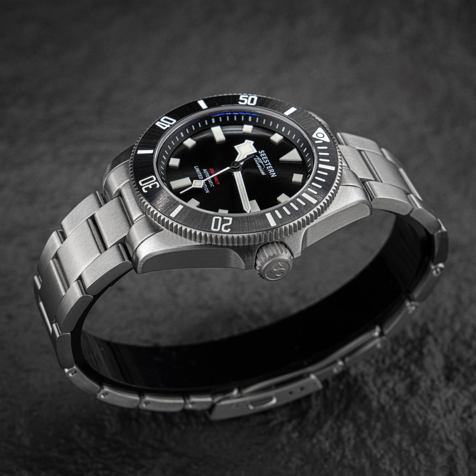 SEESTERN S430.NH38.03 Titaniumn Professional Diver Limited Edition Mens ...