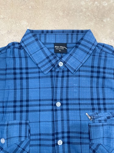 Max Men Collection Men’s Linen Printed Short Sleeve Shirts (XL - 5XL ...