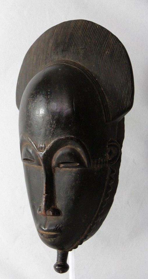 tribal African art, wooden Mblo dance, Ndoma face mask, Baule / Baoule ...
