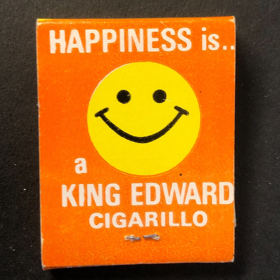 King Edward Cigarillo Smiley Face Vintage Full Matchbook c1960's-73 | eBay