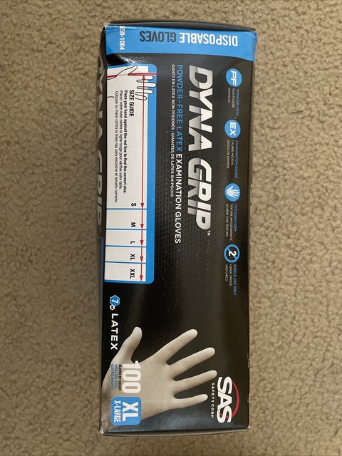 Dyna Grip Latex Disposable Gloves Powder 100pk (xl) for sale online | eBay