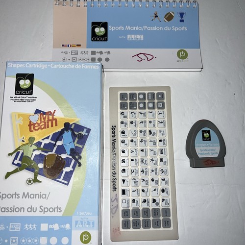 CRICUT Provo Craft SPORTS MANIA Shapes Cartridge 29-0521 Complete In ...