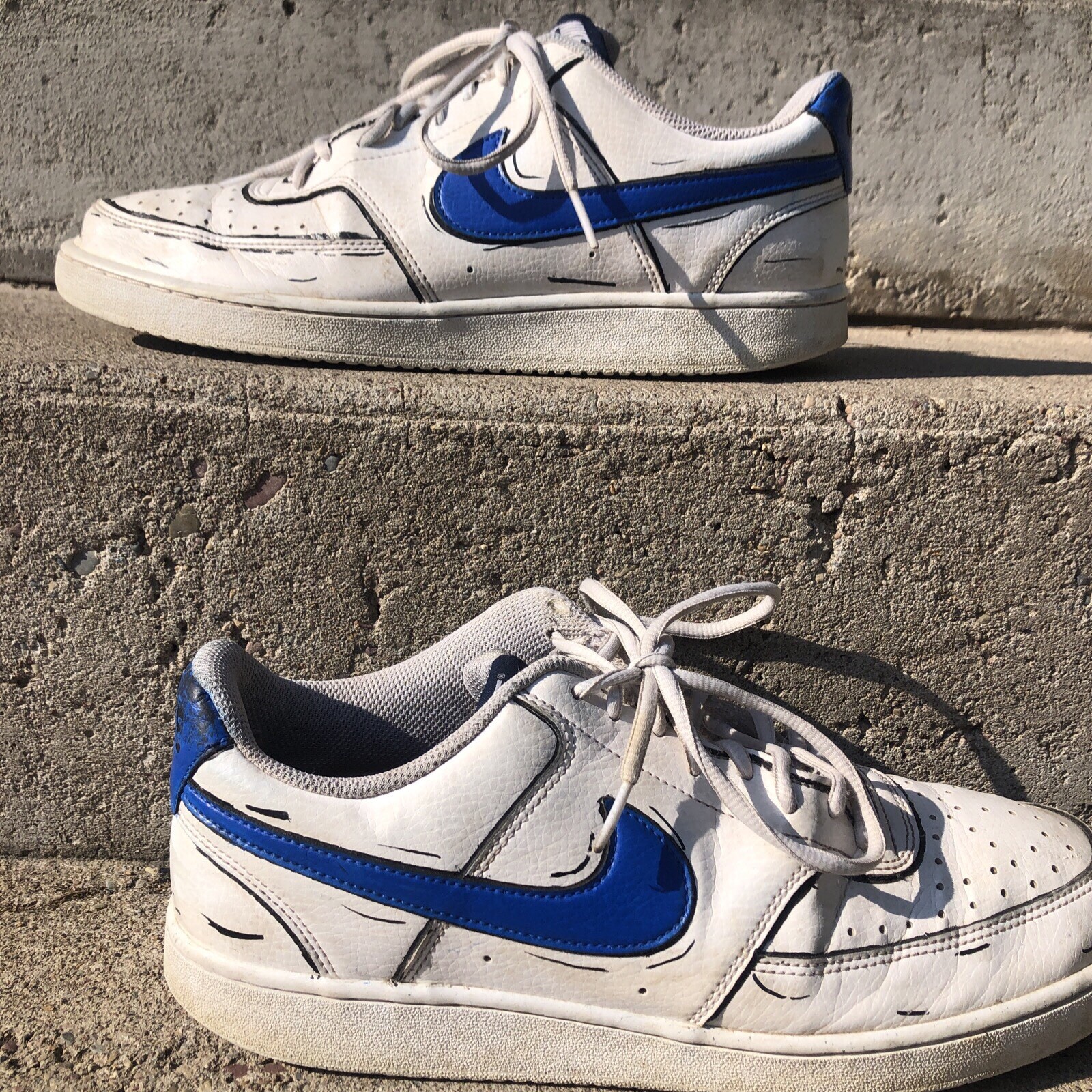 Custom Blue Cartoon Air Force 1 Size 10 | eBay