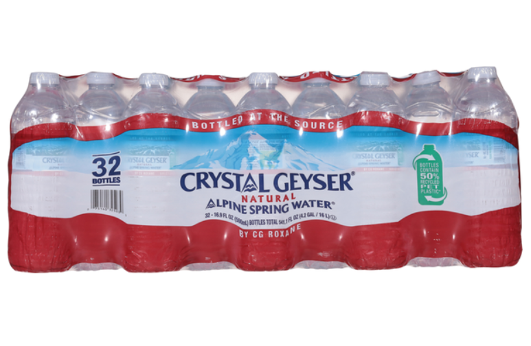 Crystal Geyser Alpine Spring Water, 16.9 oz Bottle, 32/Carton SAMEDAY ...