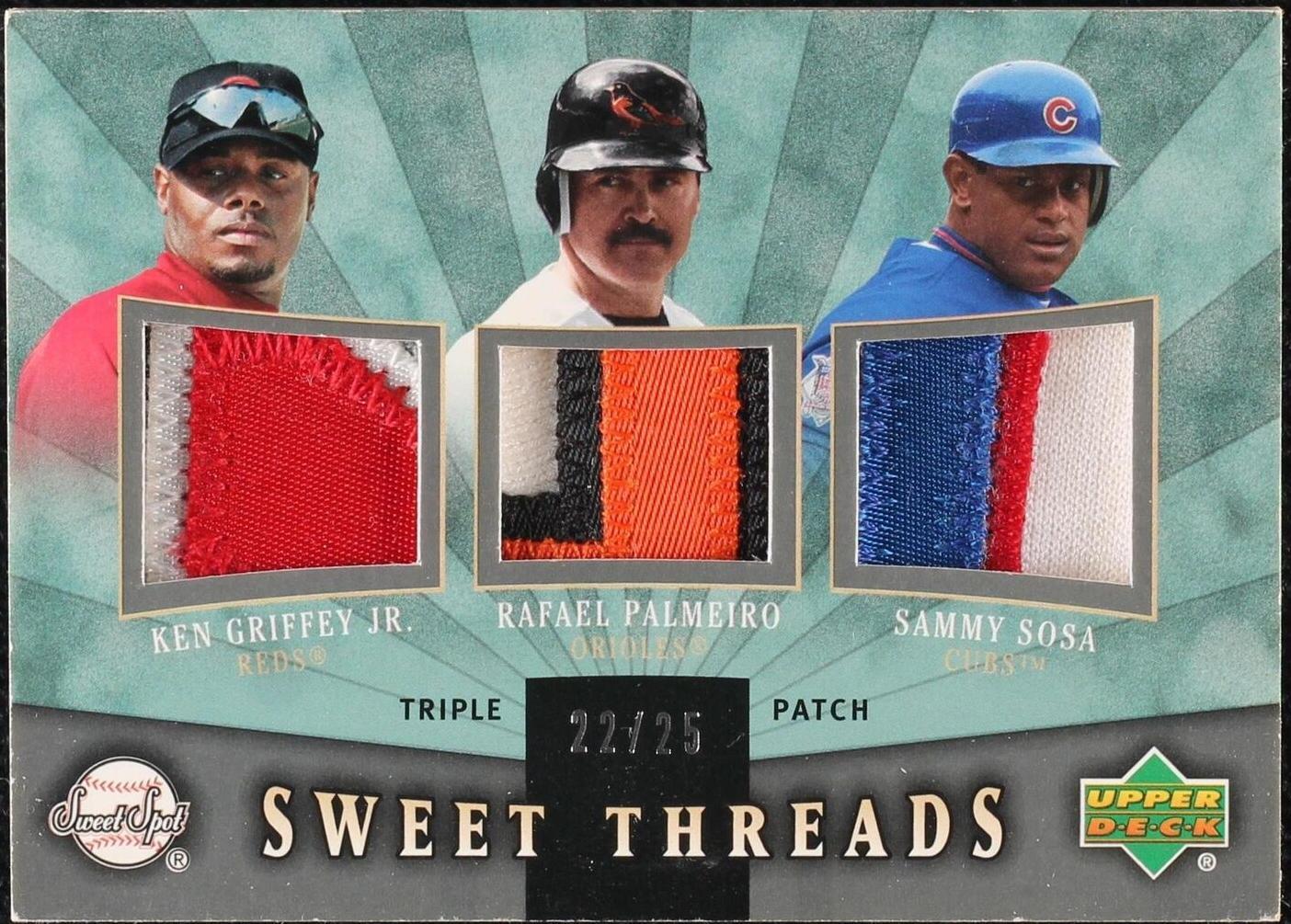 2004 Upper Deck Sweet Spot - Sweet Threads Triple Ken Griffey Jr, Sammy ...