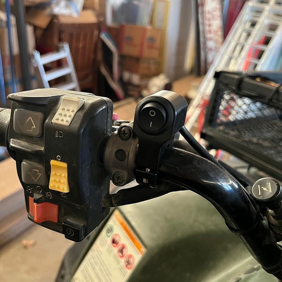 For 7/8" Motorcycle ATV Handlebar Headlight FogLight Spot ON/OFF Button ...