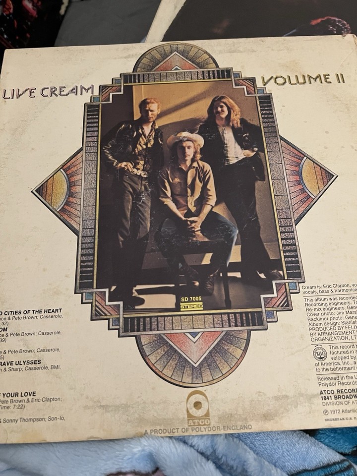 Cream - Lot Of 3 Vinyl Records! Live 1 & Cream Vol. II & Heavy Cream ...