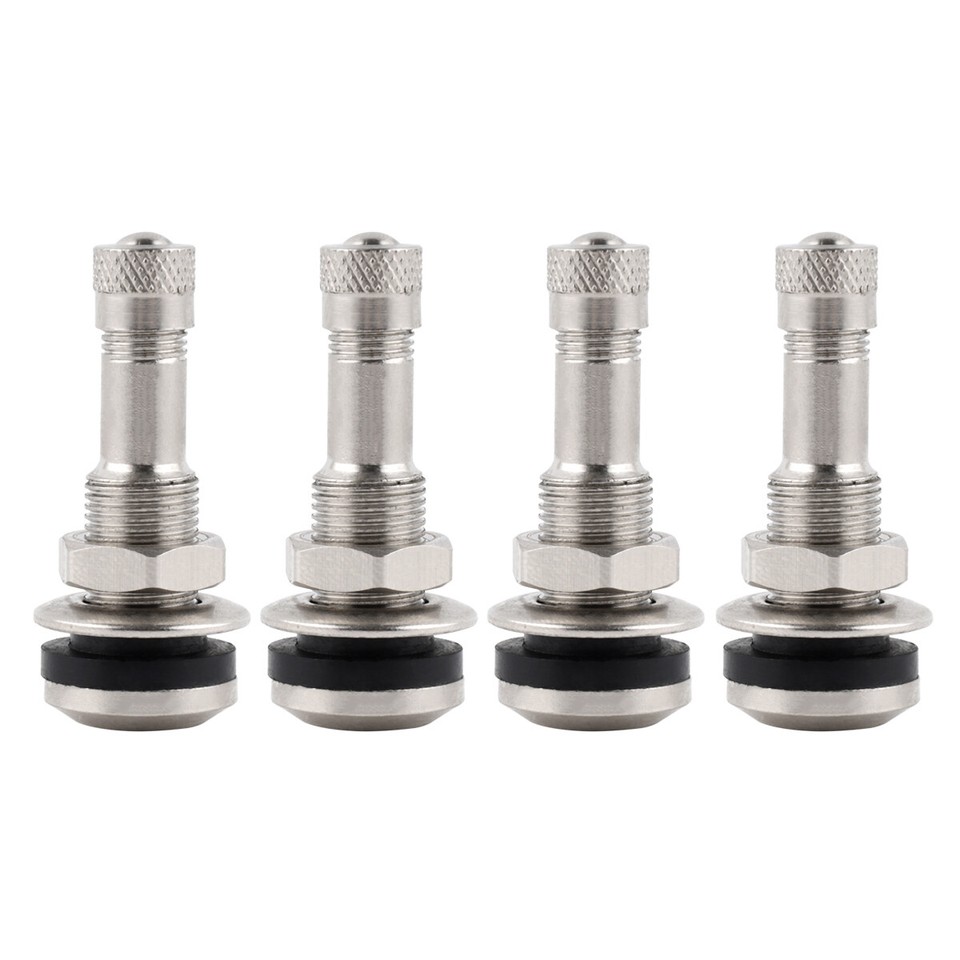 4 Pcs TR416 CHROME METAL BOLT IN VALVE STEMS FOR.453 & .625 VALVE HOLES ...
