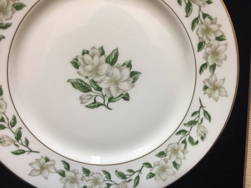 Salad Plates Princess China Bridal Wreath Tru Tone Set 4 Magnolia ...