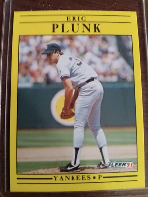 ERIK PLUNK YANKEES 1991 FLEER BASEBALL CARD #676 | eBay