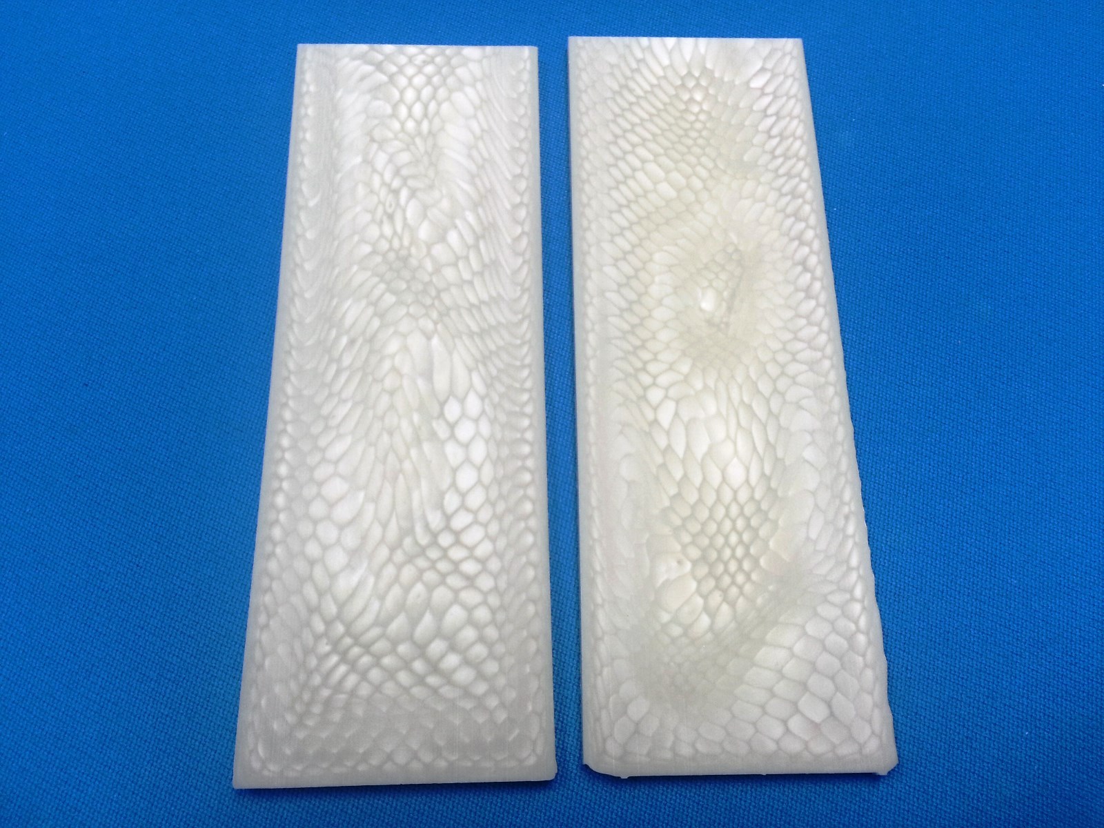 2 Ivory Snake Juma .125 " 1/8" Scales 2" x 6" - Knife Handle Material ...