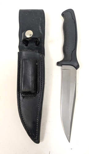 Buck Knife 650C Backwards C 1996. 11" with Sheath and Sharpening stone ...