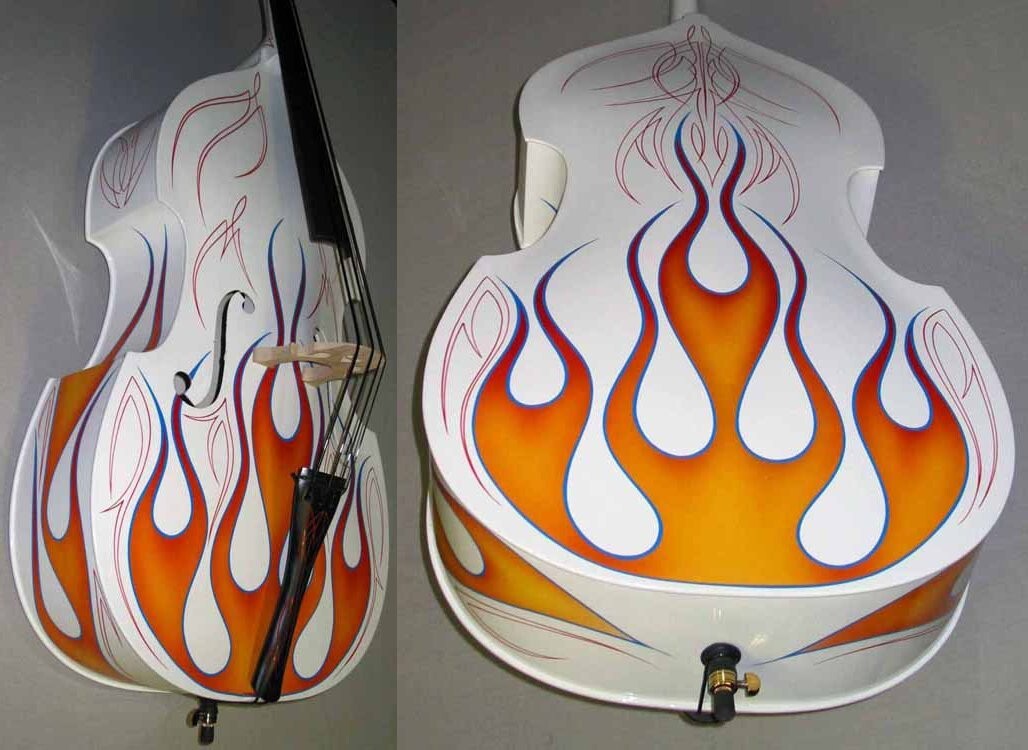 Shen 3/4 Upright Double Bass AWESOME CUSTOMIZED Bass - AIRBRUSHED ...